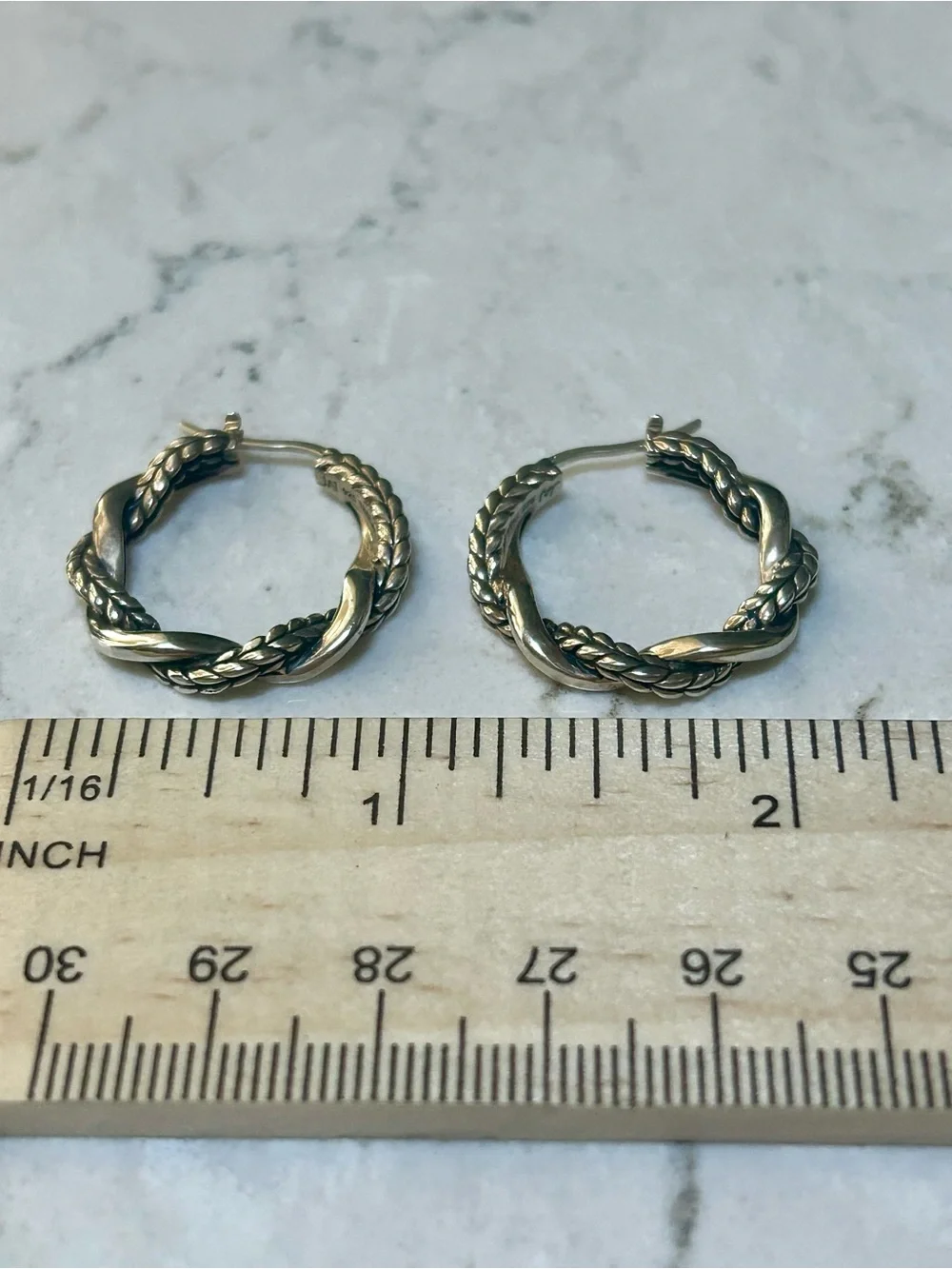 Jewelry | Jai By John Hardy 925 Sterling Silver Twisted Braid Hoop ...